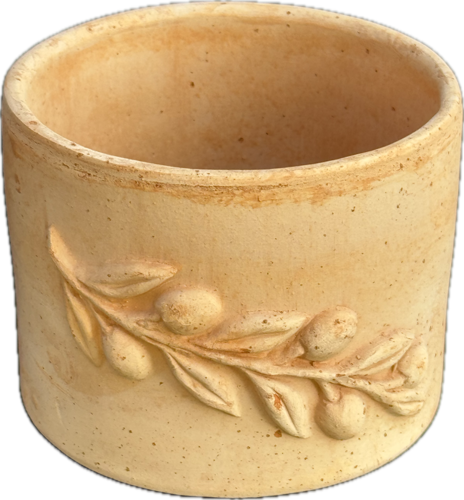 Cilindro Olive - 16 cm x 12,5 cm - zestaw z podstawkiem - Italia W Ogrodzie